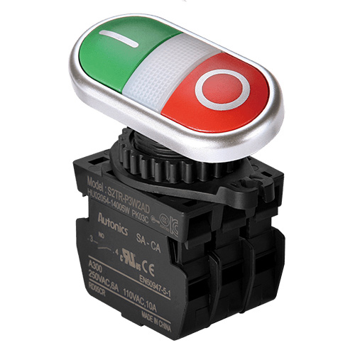 Ø22-25 mm IO push button switches Autonics S2TR series S2TR-P3WABD
