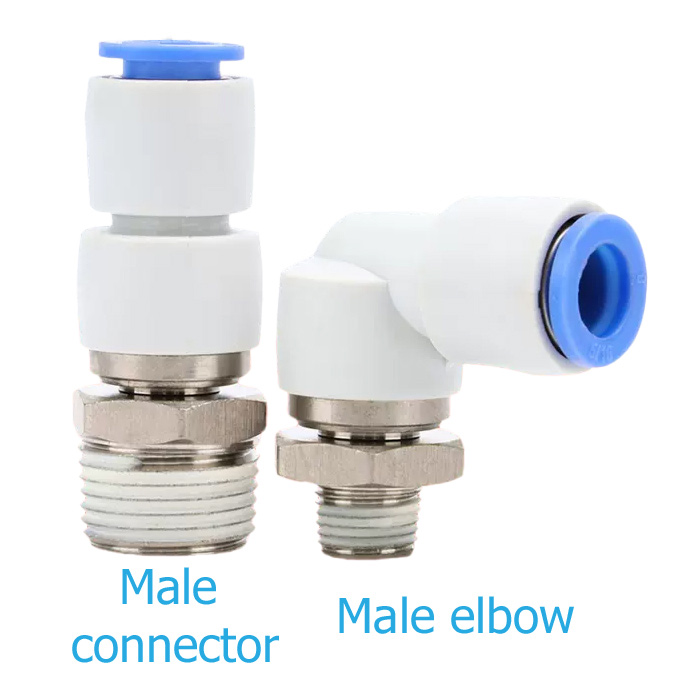 Đầu nối xoay một chạm loại tiêu chuẩn SMC KS series KSL10-03S