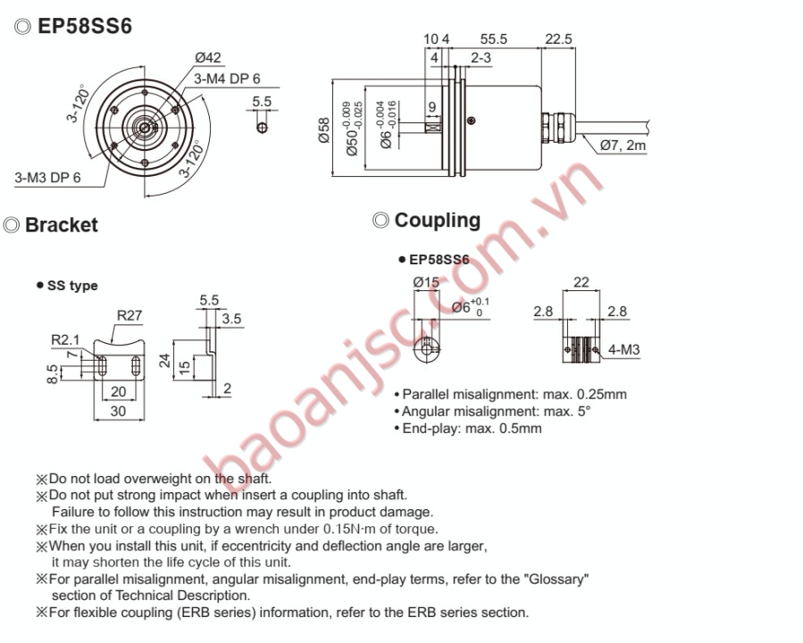 The Autonics EP58SS series single-turn absolute rotary encoders