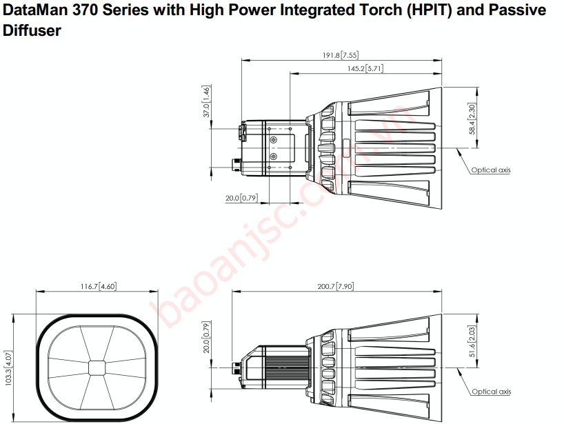 Cognex Fixed-Mount Barcode Reader DataMan 370 Series
