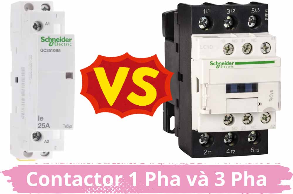 Tìm hiểu về khởi động từ 1 Pha và 3 Pha Các tiếp điểm và công dụng.